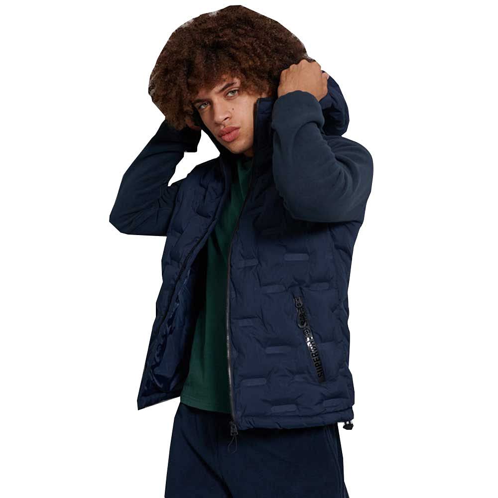 Superdry Mens Sonic City Casual Zip Through Jacket Nautical Navy Size M
