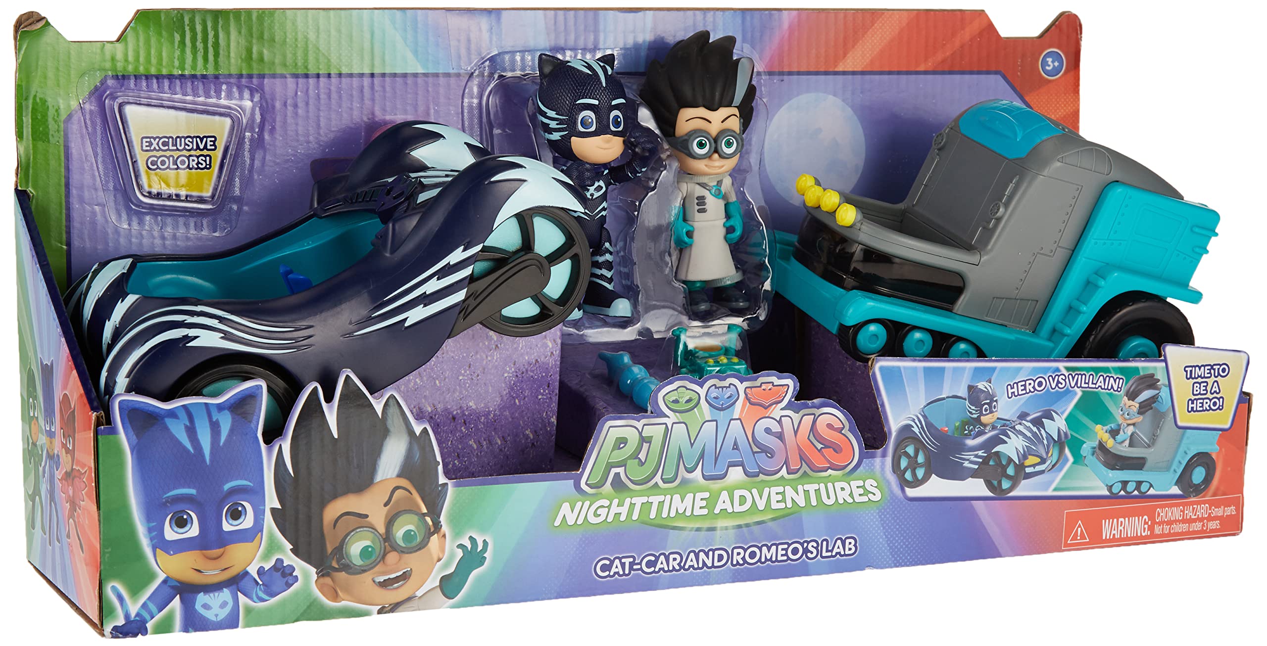 PJ Mask Hero vs. Villain Vehicles- Catboy & Romeo