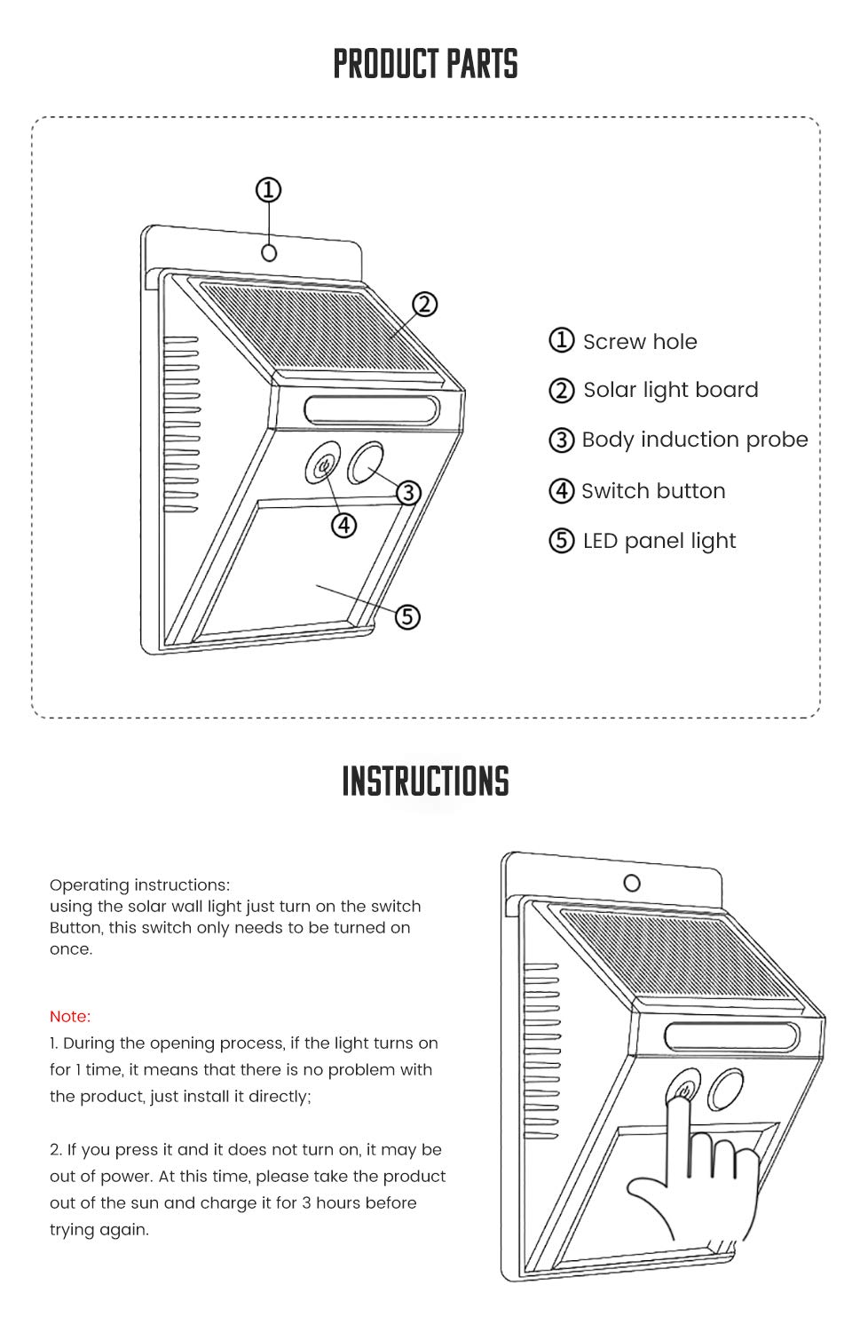 Solar Light LED Wall Lamp PIR Motion Sensor Light for Home Garden Fence Yard Outdoor Waterproof Street Light with 20 SMD LEDs Solar Powered Sunlight Human Body Induction Lamps