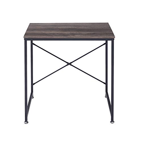 Symylife Modern Computer Desk Table Home Office Desk, Modern Simple Style Laptop Table with Metal Frame,Vintage Grain