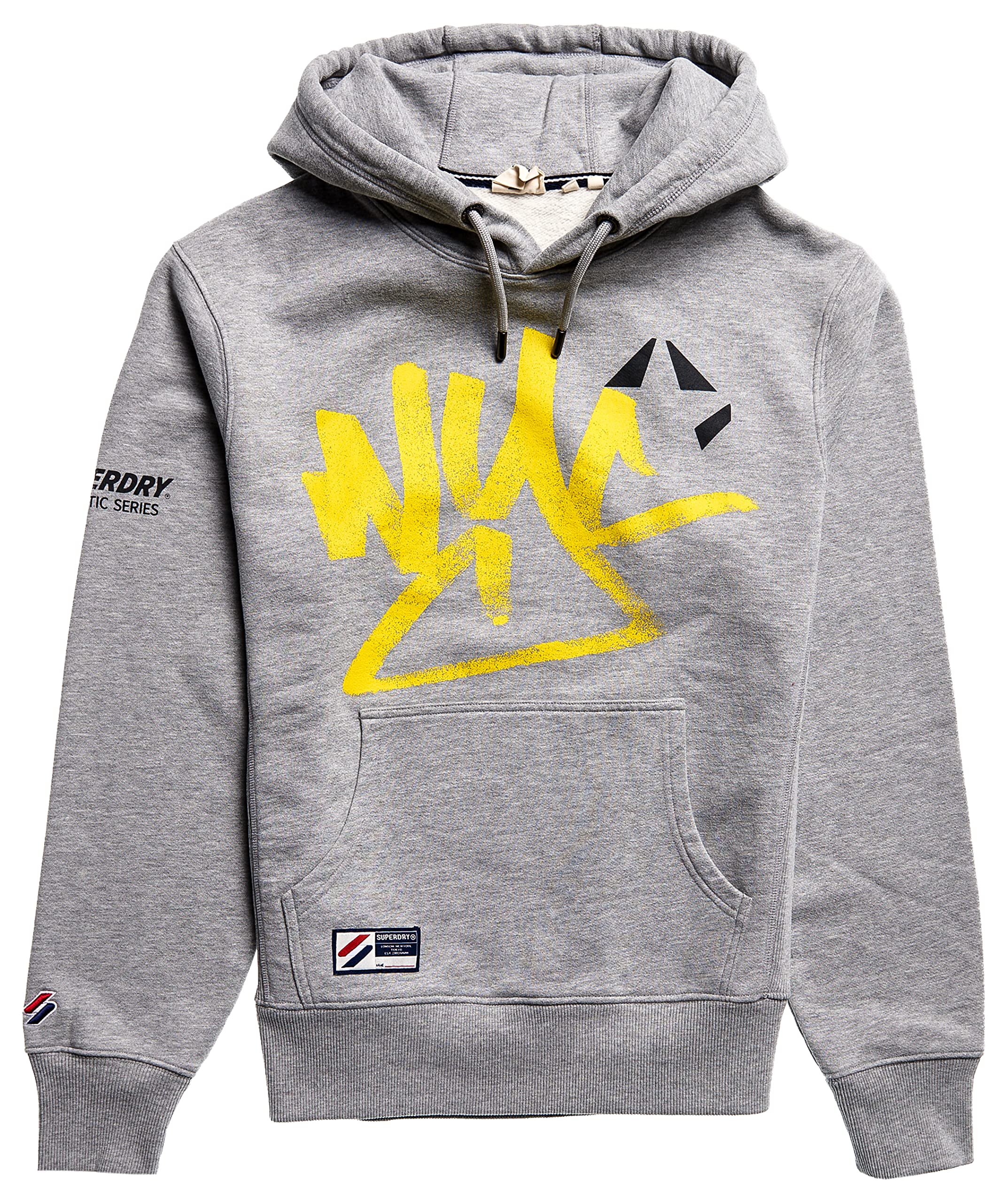 Superdry mens Strikeout Hood Sweatshirt, Grey Slub Grindle, XX-Large US