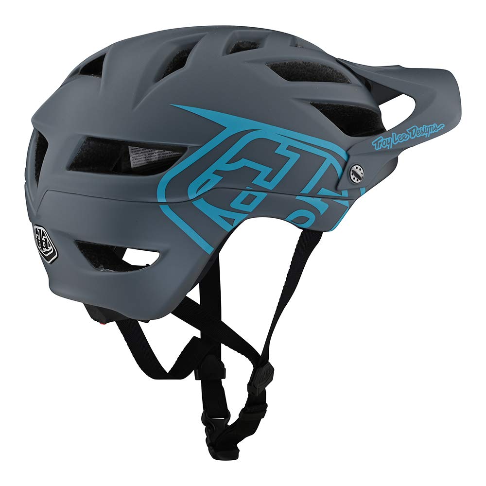 Troy Lee Designs Adult | All Mountain | Mountain Bike Half Shell A1 Helmet Drone (Gray/Blue, MD/LG)