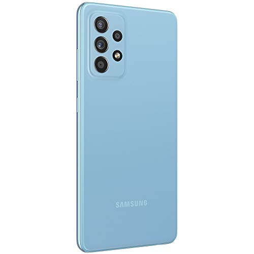 Samsung Galaxy A52 (128GB, 6GB) 6.5" Super AMOLED 90Hz Display, 64MP Quad Camera, All Day Battery, Dual SIM GSM Unlocked (US + Global) 4G Volte A325M/DS (Fast Car Charger Bundle, Awesome Blue)