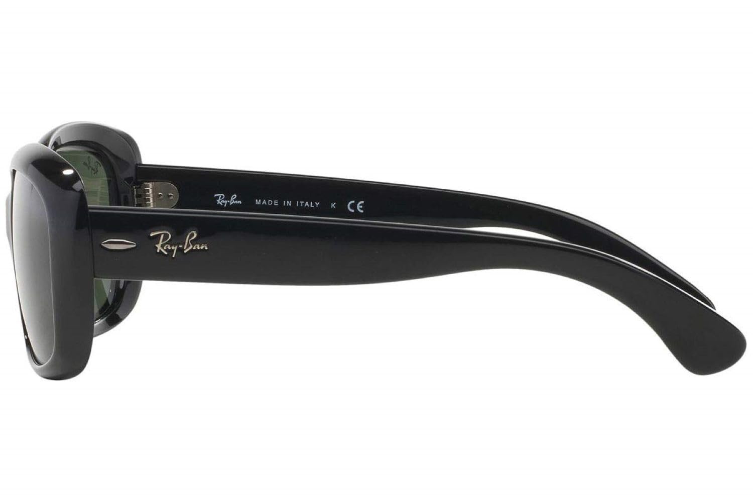 Ray-Ban Women's RB4101 Jackie Ohh Butterfly Sunglasses, Black/Dark Green, 58 mm