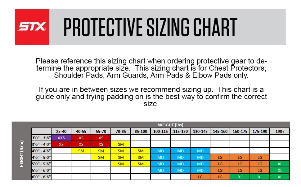 STX Lacrosse Stallion 75 Arm Pads, Black, Small, Pair