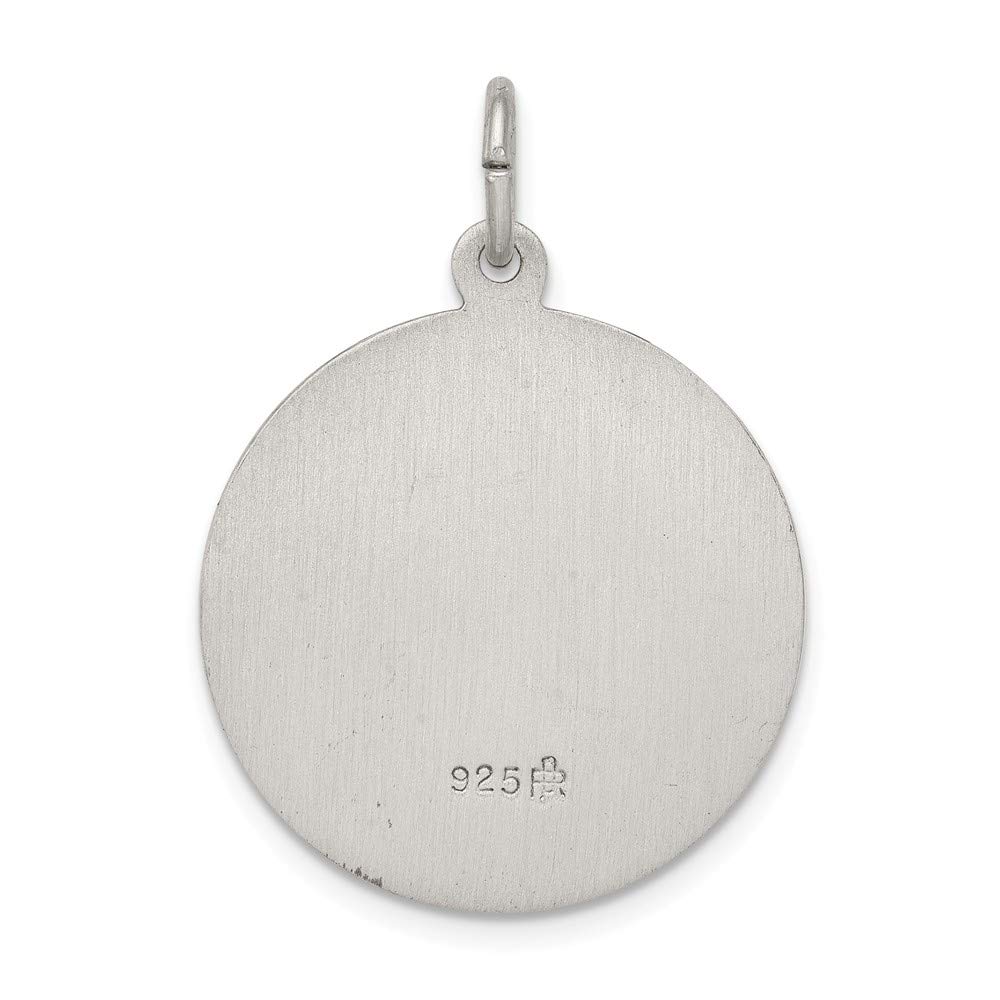 Solid 925 Sterling Silver Vintage Antiqued Catholic Patron Saint Matthew Pendant Charm Medal - 31mm x 21mm