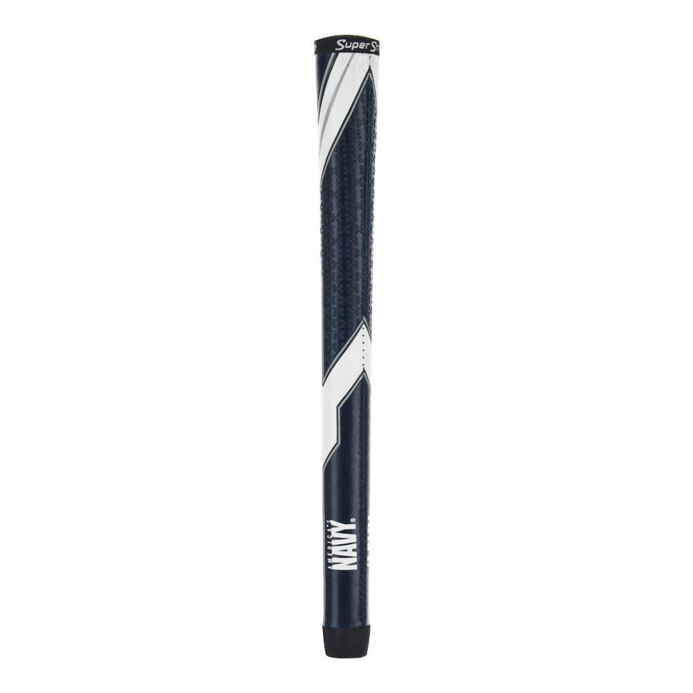 SuperStroke Military Traxion Tour Golf Club Grip, Navy (Standard) | Improves Feedback and Tackiness | Reduces Taper to Minimize Grip Pressure | Polyurethane Outer Layer, Multi Team Color, TS446152