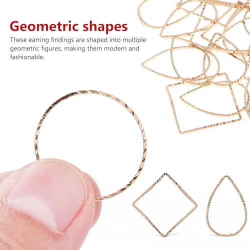 SEWACC 30pcs Jewelry Findings for Making Jewelry Earring Hoops for Jewelry Making Earring Kit Geometry Dangle Earring Making Kit Earring Supplies Earring Charms Heart Made