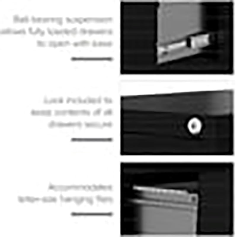 UrbanPro 22-in Deep 3 Drawer - Letter Width - Vertical Metal File Cabinet - Black - Commercial Grade - Fully Assembled