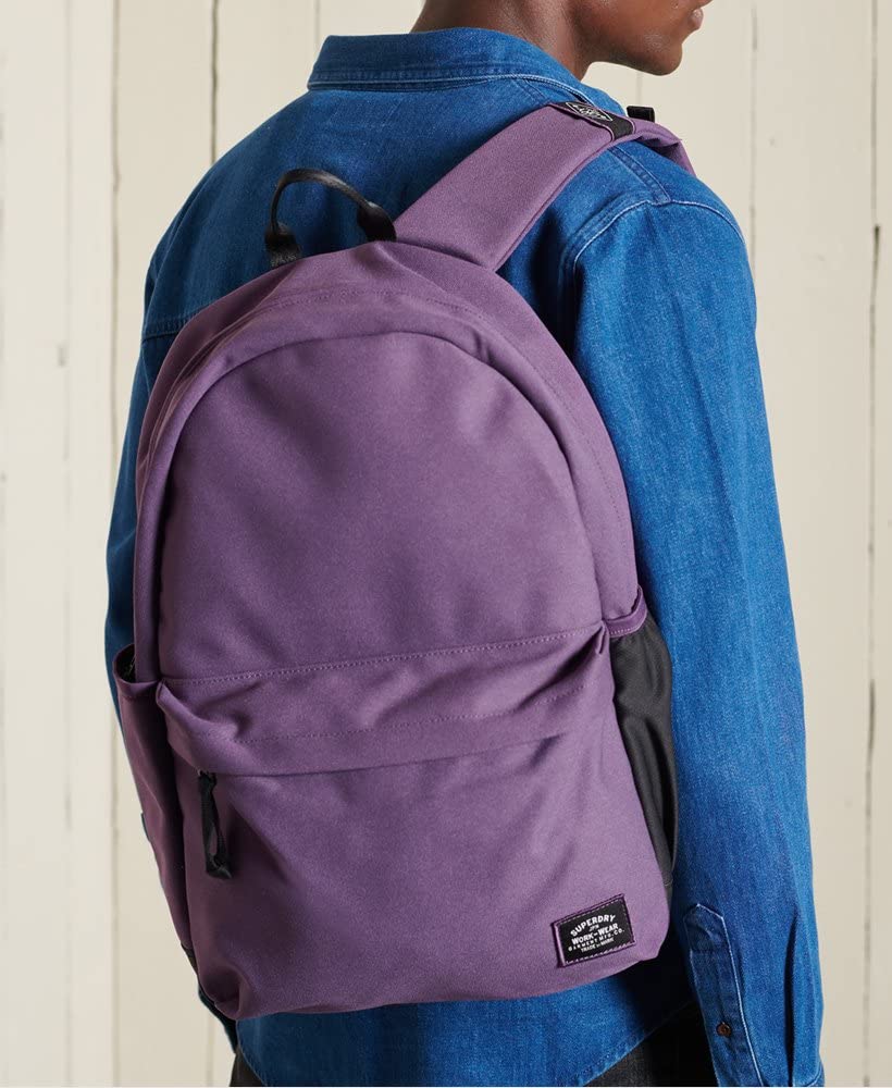 Superdry Mens Essential Montana Backpack, Classic Design Vintage Smoke Purple Size One Size