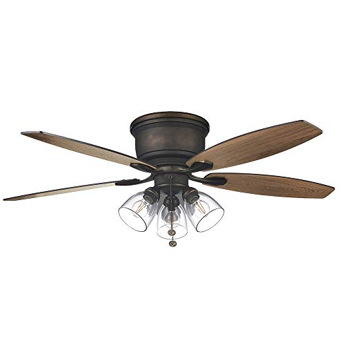 Stoneridge 52 in. Bronze Hugger LED Ceiling Fan with Light Kit
