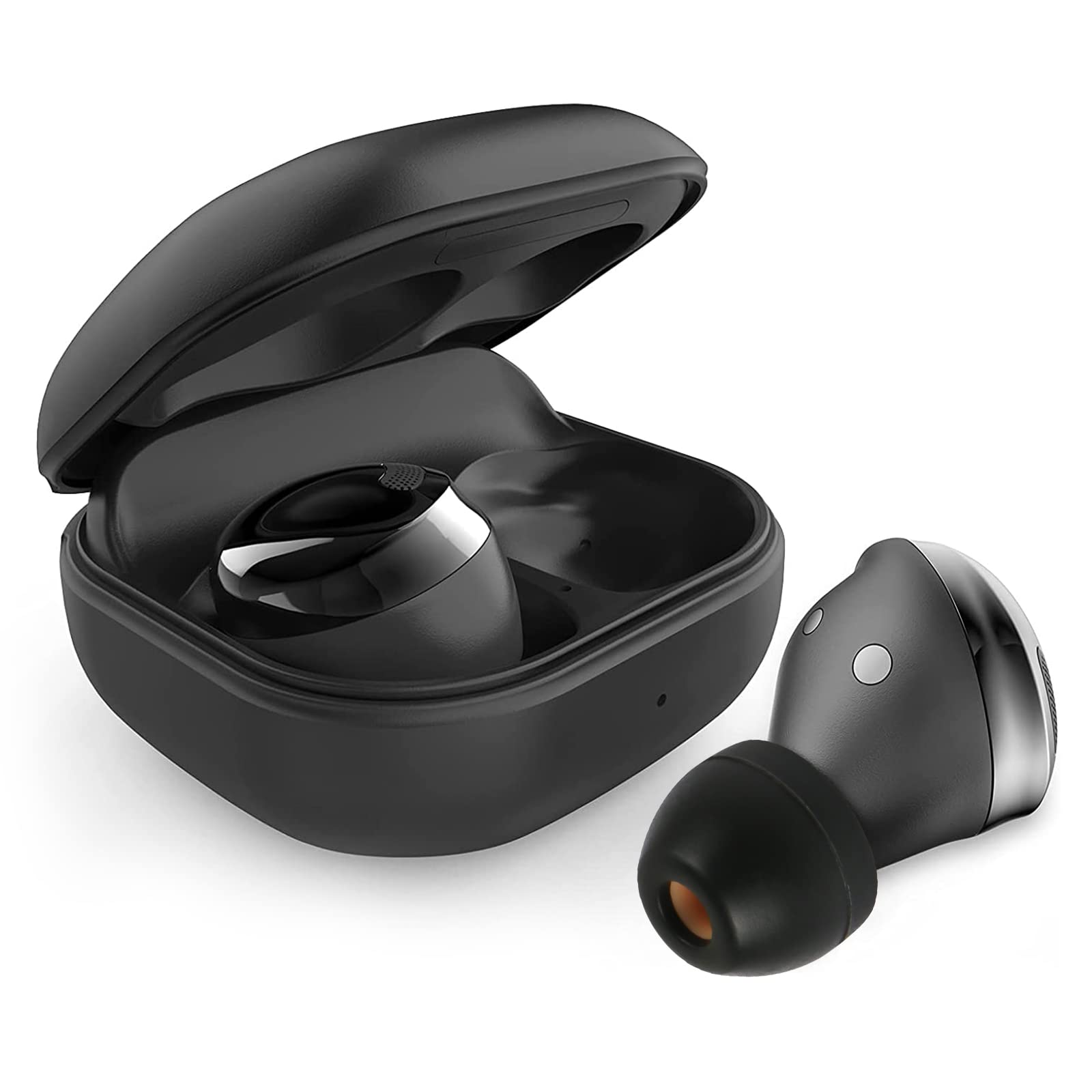 Rieyuf 3 Pairs Replacement Ear Tips Earbuds Eartips Ear Cap Ear Bud Tip Compatible for Sony WF-1000XM4,Powerbeats Pro, BeatsX & Other Inner Hole 3.8mm-4.2mm Earbud in-Ear Headphones, Black (Large)