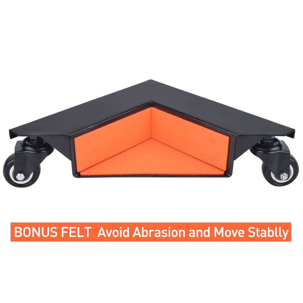 SOLEJAZZ Furniture Dolly Cabinet Corner Mover Dollies 1420 lb. Load Capacity (Set of 4)