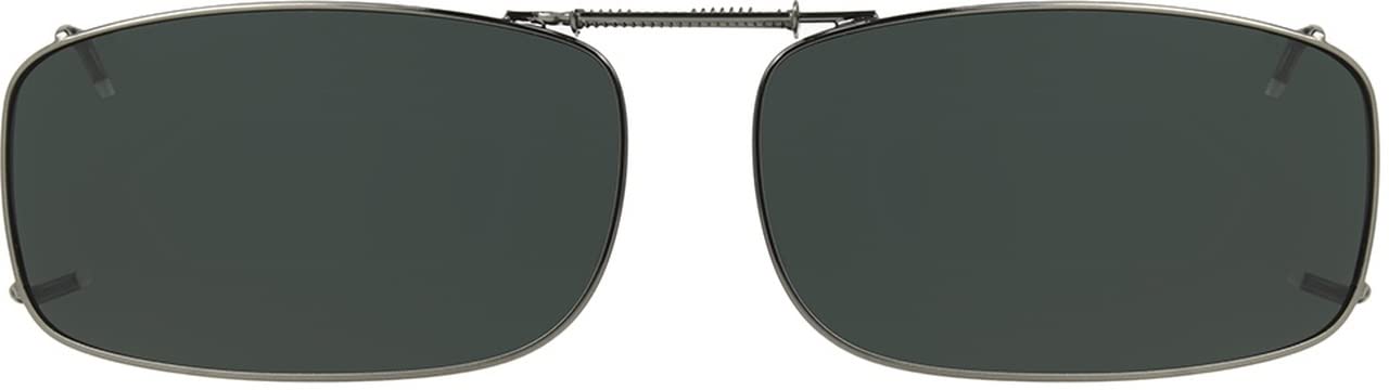 POLAR EYES / Solar Shield Clip-on Polarized Sunglasses Size 52 rec 15 Black Full Frame New