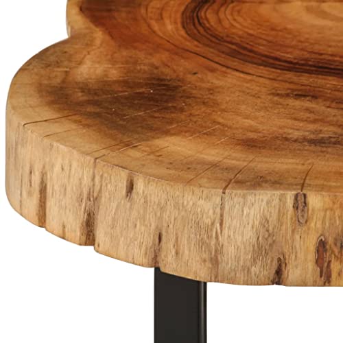 QJBSAVVA Coffee Table 23.6"x21.7"x9.8" Solid Acacia Wood,Entrance Table Tray Tables Center Table Low Table Suitable for Meeting Rooms, Reception Rooms, Offices