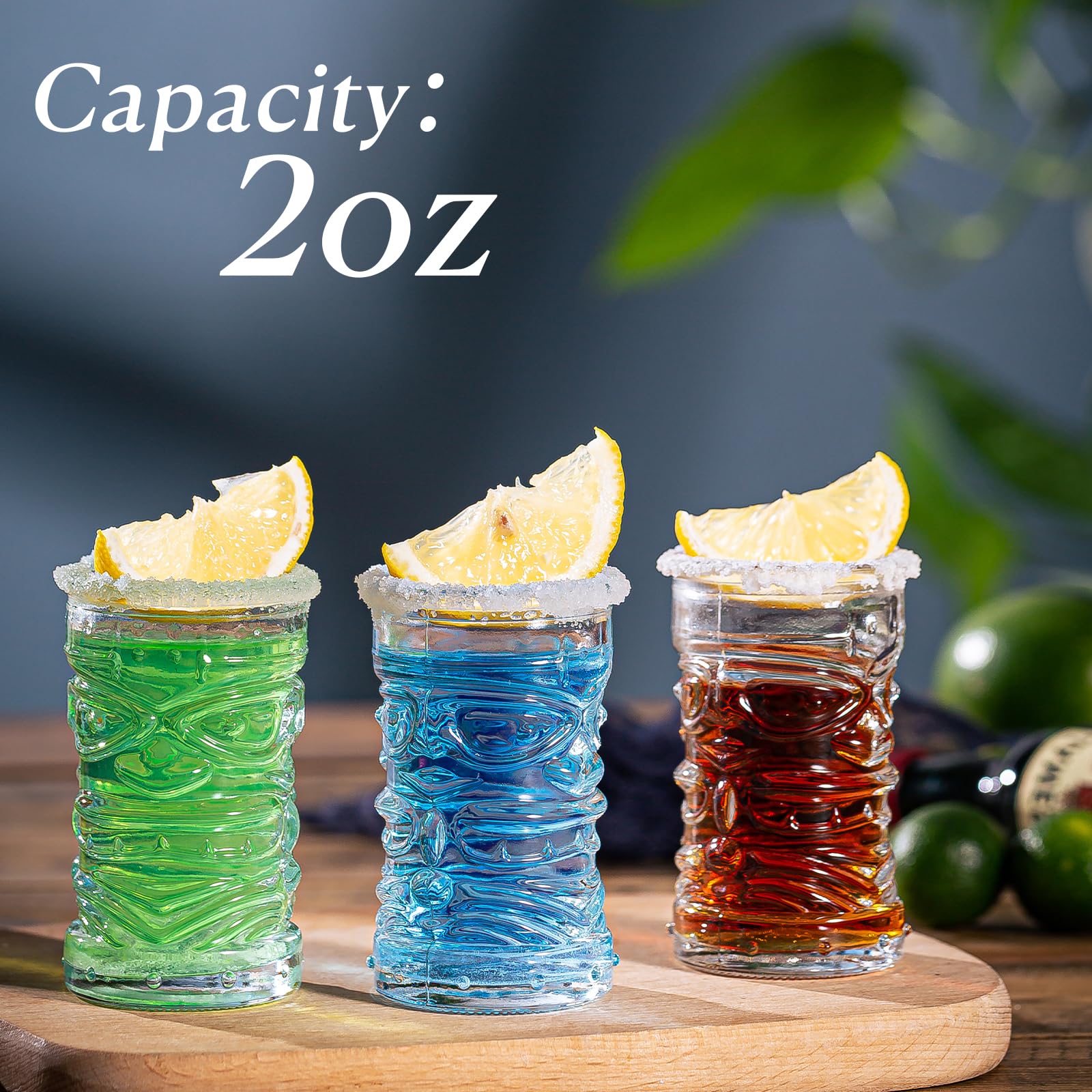 wookgreat 16 Pack Shot Glasses Set, 2oz Mini Tiki Glasses Set, Clear Shot Glasses Bulk, Small Whiskey Shot Glass, Mini Drinking Cups for Vodka, Tequila, Spirits, Liquors, Whiskey, Cocktail, Espresso