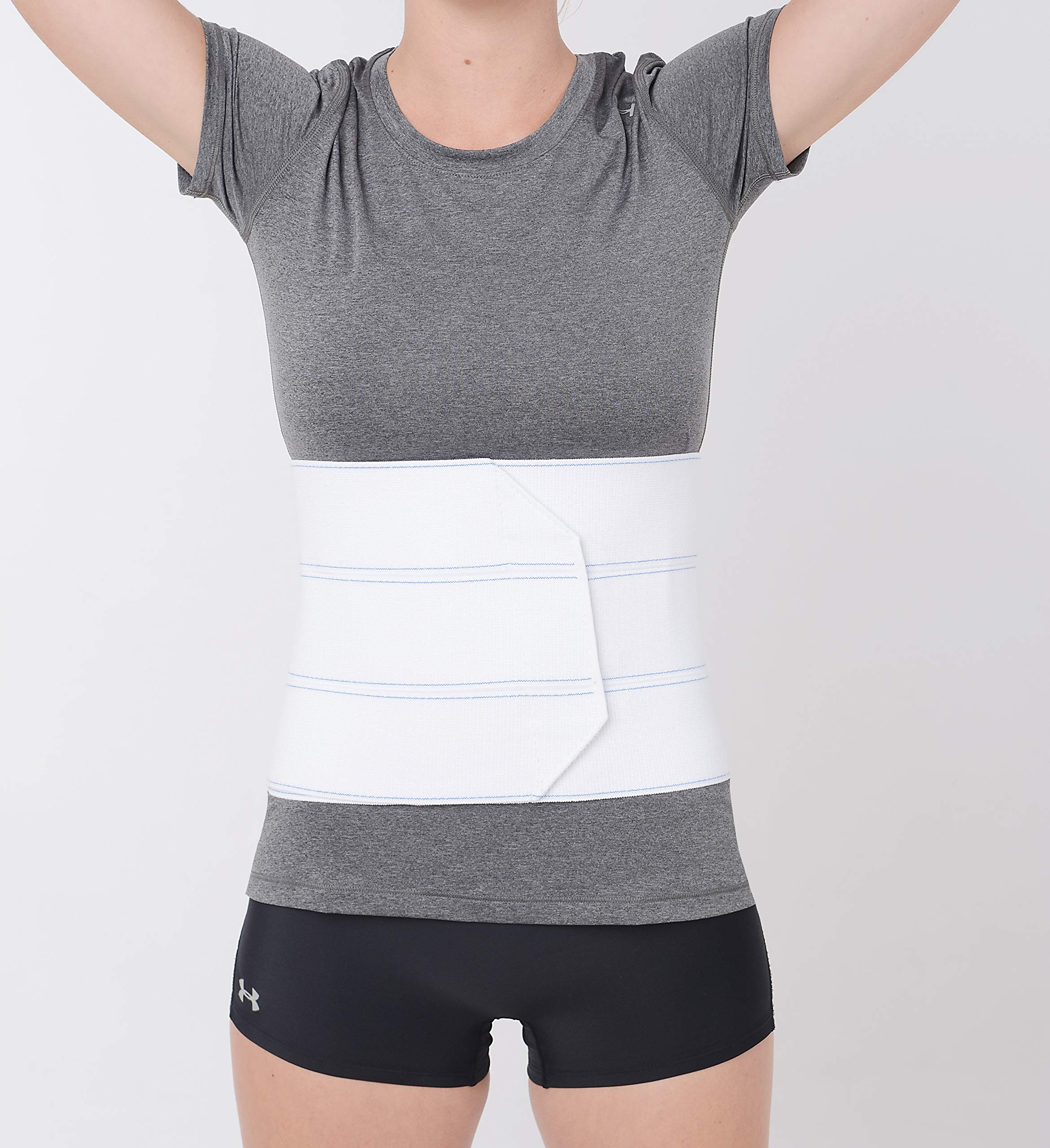 SB SUPERIORBRACES Superior Braces (3 Panel - Small/Medium, 30" - 45" Waist) Premium Abdominal Binder for Waist and Back Support, Compression Wrap, Post Surgery Support