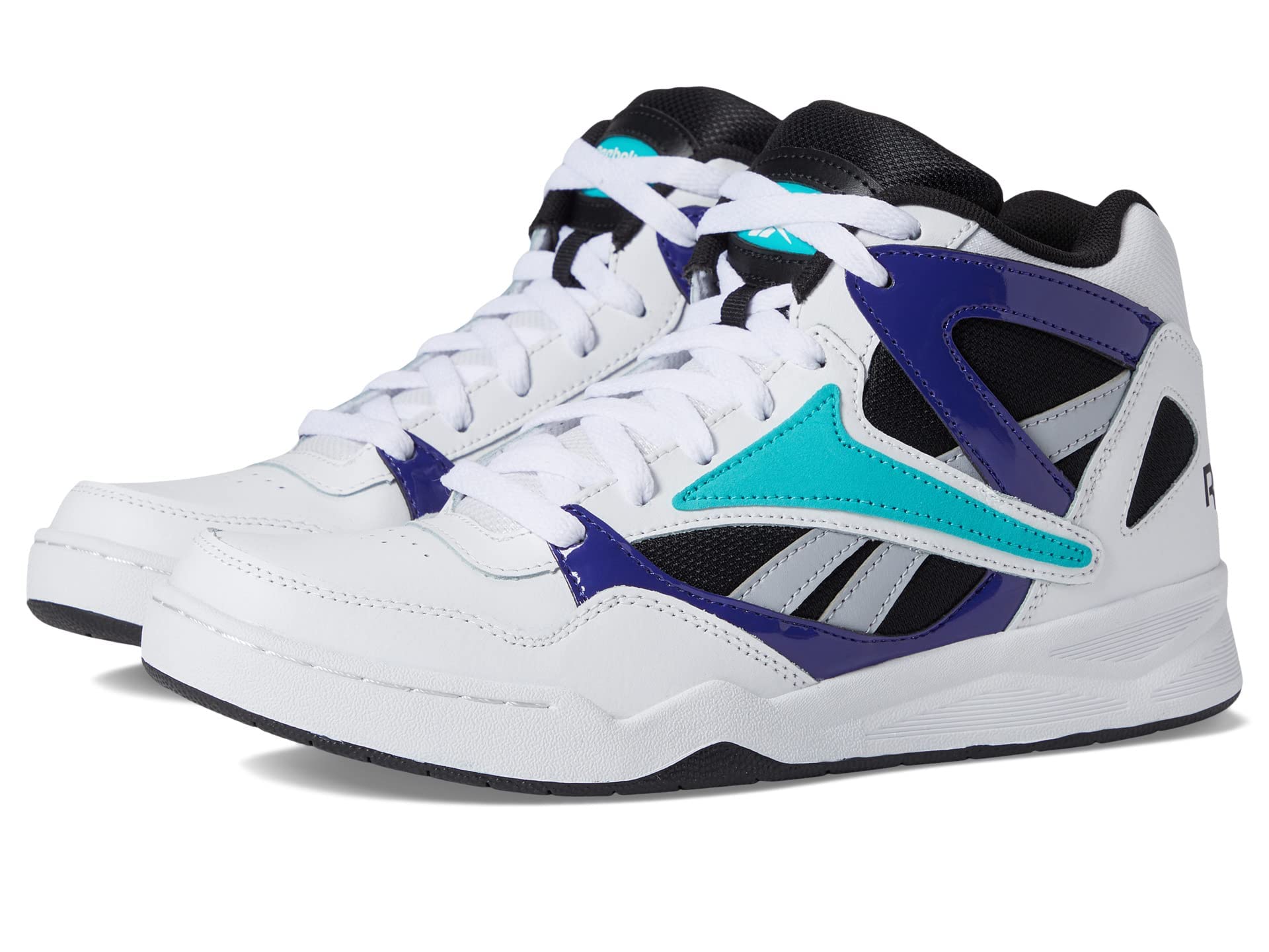 Reebok Unisex BB4590 High Top Basketball Shoe, White/Black/Classic Teal, 12 US Men