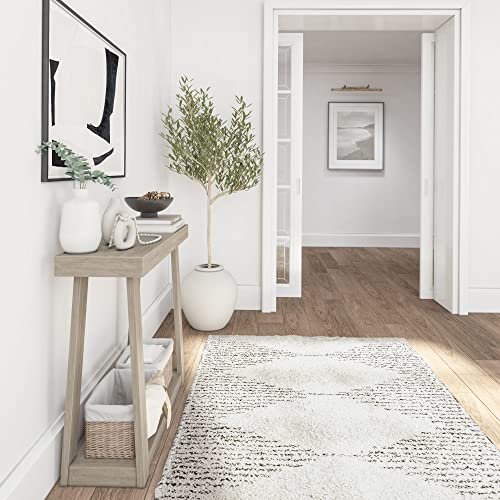 Plank+Beam Solid Wood Console Table with Storage, 36 Inch, Sofa Table with Shelf, Narrow Entryway Table for Hallway, Behind The Couch, Living Room, Foyer, Easy Assembly, Seashell
