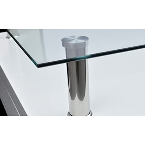QJBSAVVA Coffee Table with Glass Top White,Entrance Table Tray Tables Center Table Low Table Suitable for Meeting Rooms, Reception Rooms, Offices