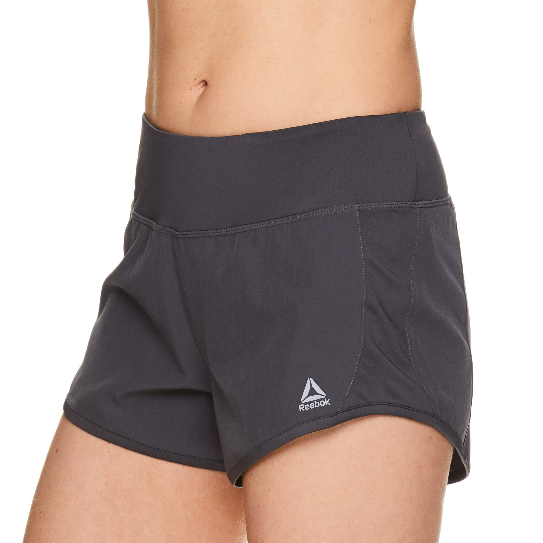 Reebok Women's Athletic Workout Shorts - Gym Training & Running Short - 3 Inch Inseam - Bravo Short Medium Grey, Large