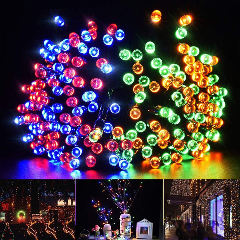 Solar String Lights Christmas Lights 72ft 22m 200 LED Solar Powered Starry Lighting Waterproof Outdoor String Lights for Indoor Gardens Xmas Tree Homes Wedding Party Decor
