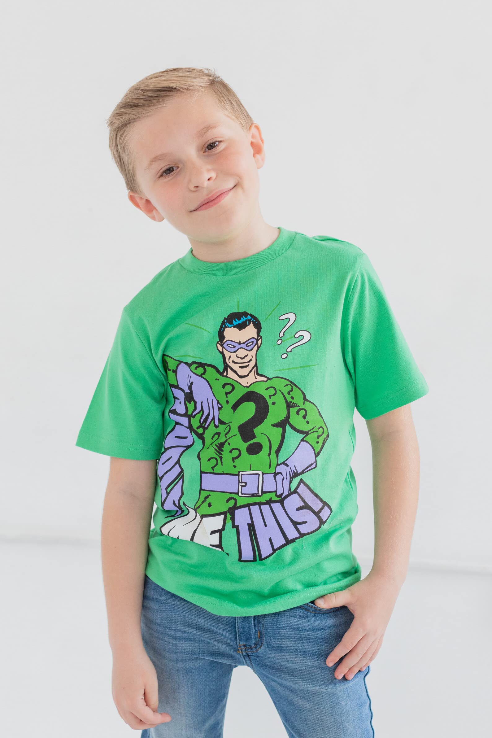 Warner Bros. Justice League Batman Big Boys 4 Pack Short Sleeve T-Shirt 14-16 Multicolor