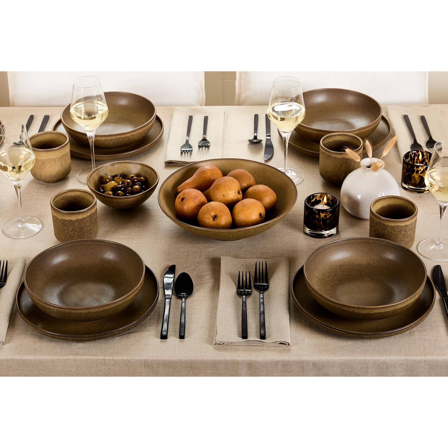 Solino Home Linen Tablecloth β 100% Pure Linen Summer Natural Tablecloth 60 x 144 Inch β Machine Washable Rectangle Tablecloth β Fete