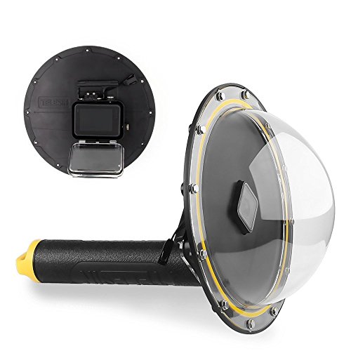 TELESIN Dome Port for GoPro Hero 7 6 5 Black, Underwater Diving Case Camera Lens Cover Lens Protector, with Waterproof Housing Case, Pistol Trigger, Floating Hand Grip, Anti-fog Insert Accessories Kit