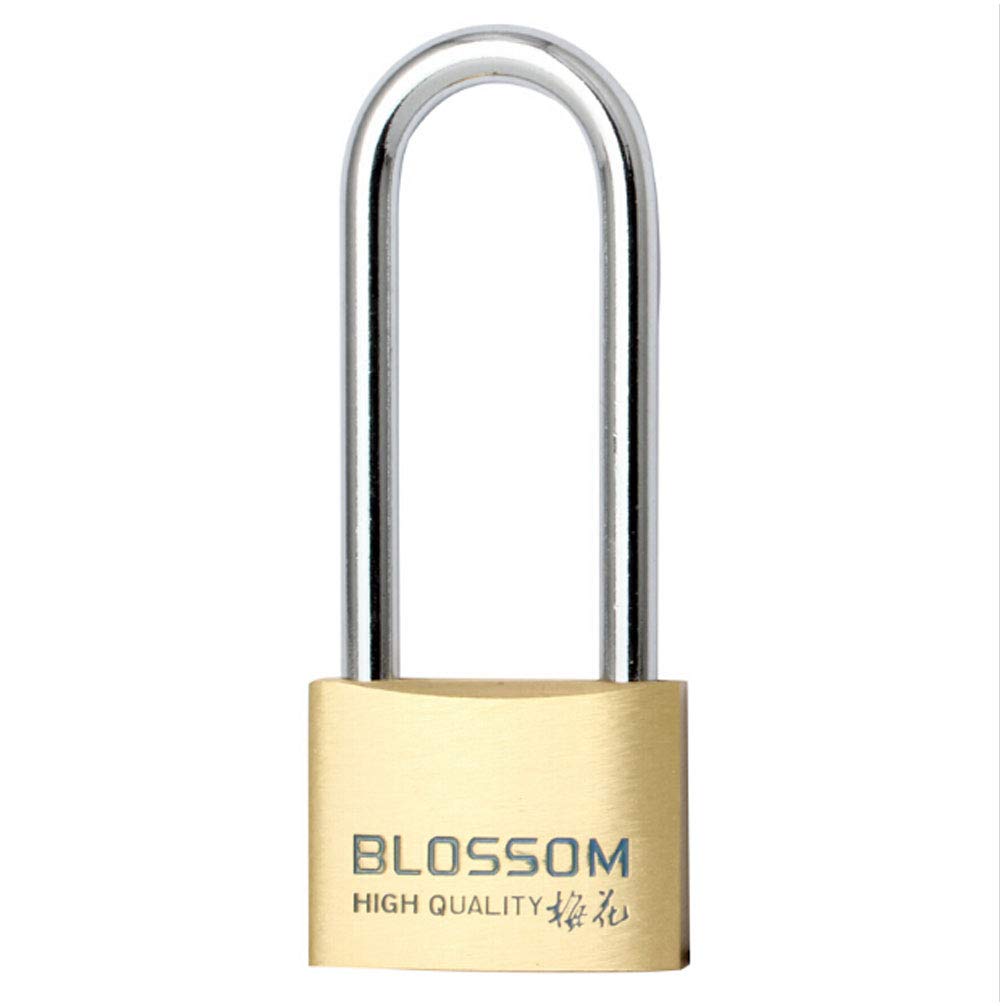 Solid Long Beam Brass Padlocks Type Different - Waterproof Rust-Proof Door Lock Long Beam Lock Student Drawer Hardened Steel Shackle, with Key Padlock, Drawer, Gym, Cabinet, Warehouse, School, car,