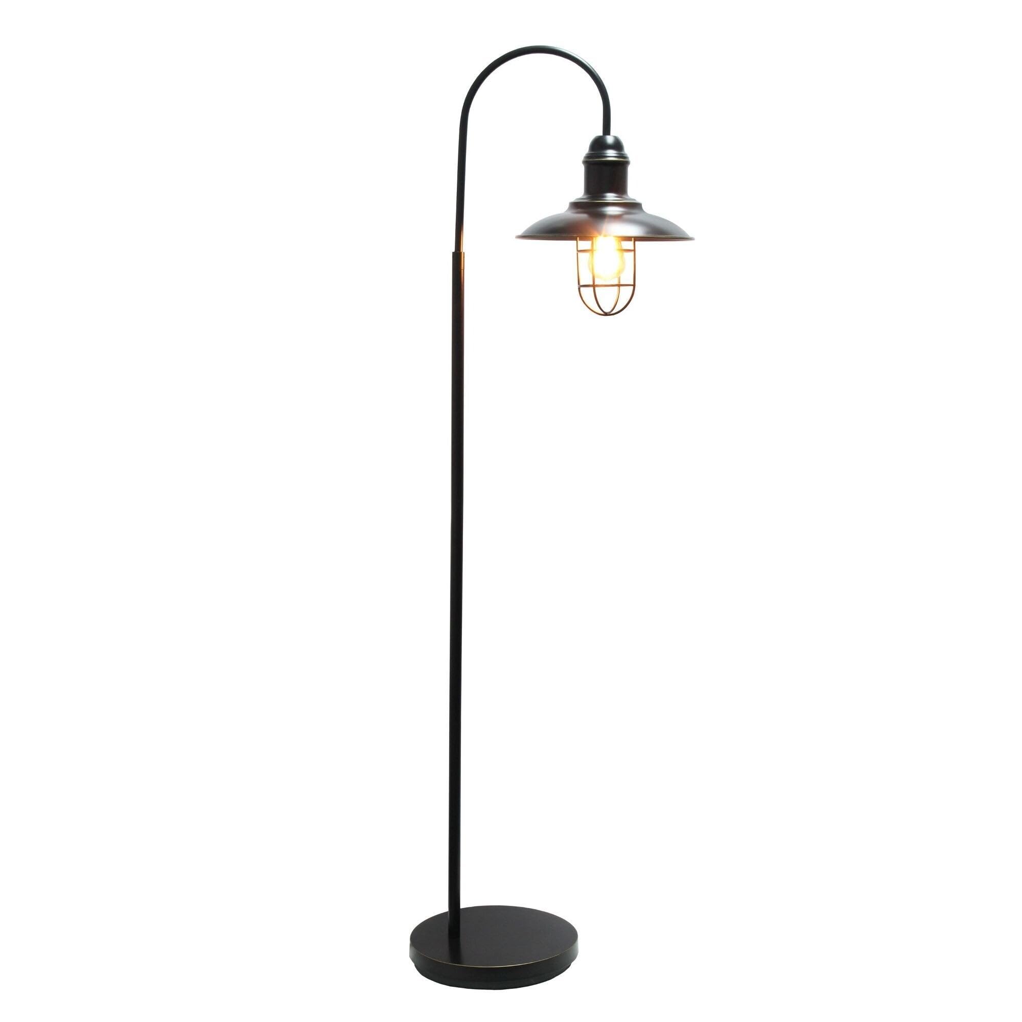 Rustic Open Cage Floor Lamp Restoration Bronze 19.25" l X 12" w 64" h Modern Contemporary