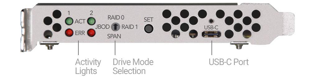 SoNNeT Tempo 2.5" SATA SSD RAID PCIe Card (FUS-SSD-2RAID-E)