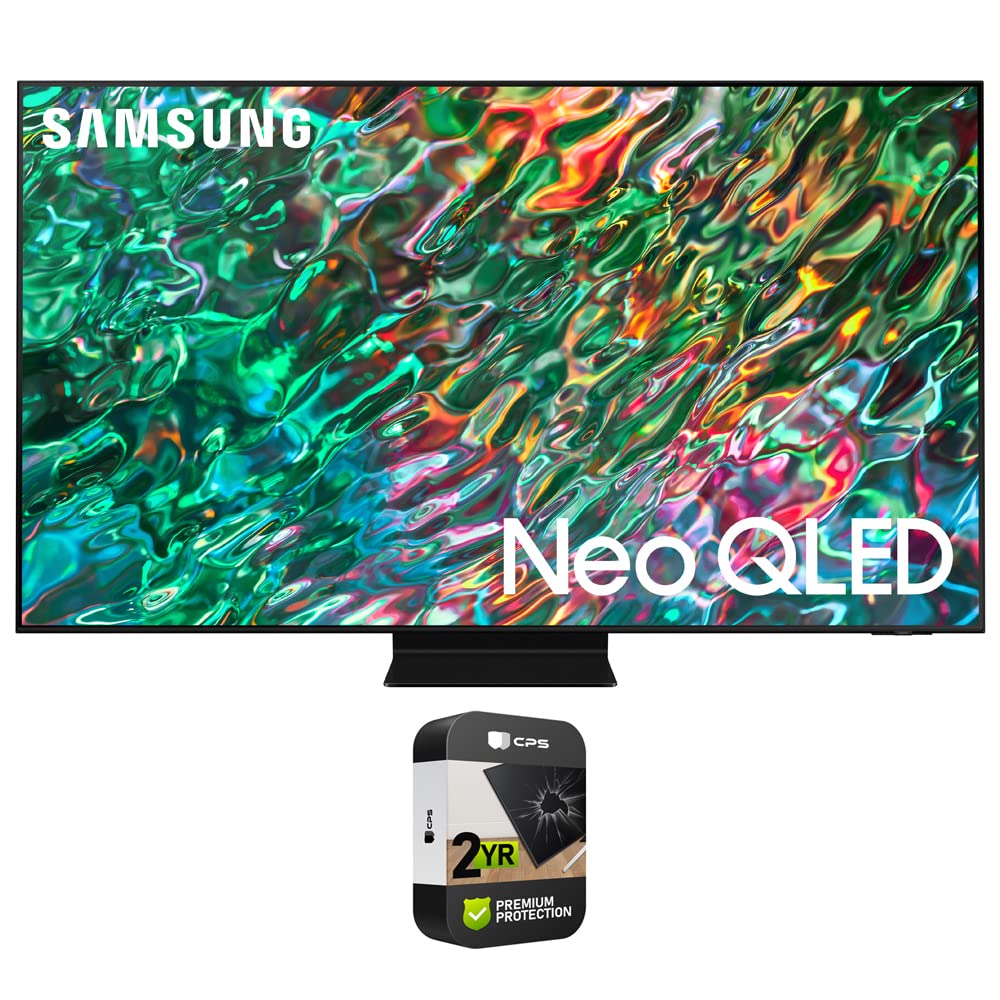 SAMSUNG QN65QN90BAFXZA 65 inch Class Neo QLED 4K Smart TV 2022 (Renewed) Bundle with 2 YR CPS Enhanced Protection Pack