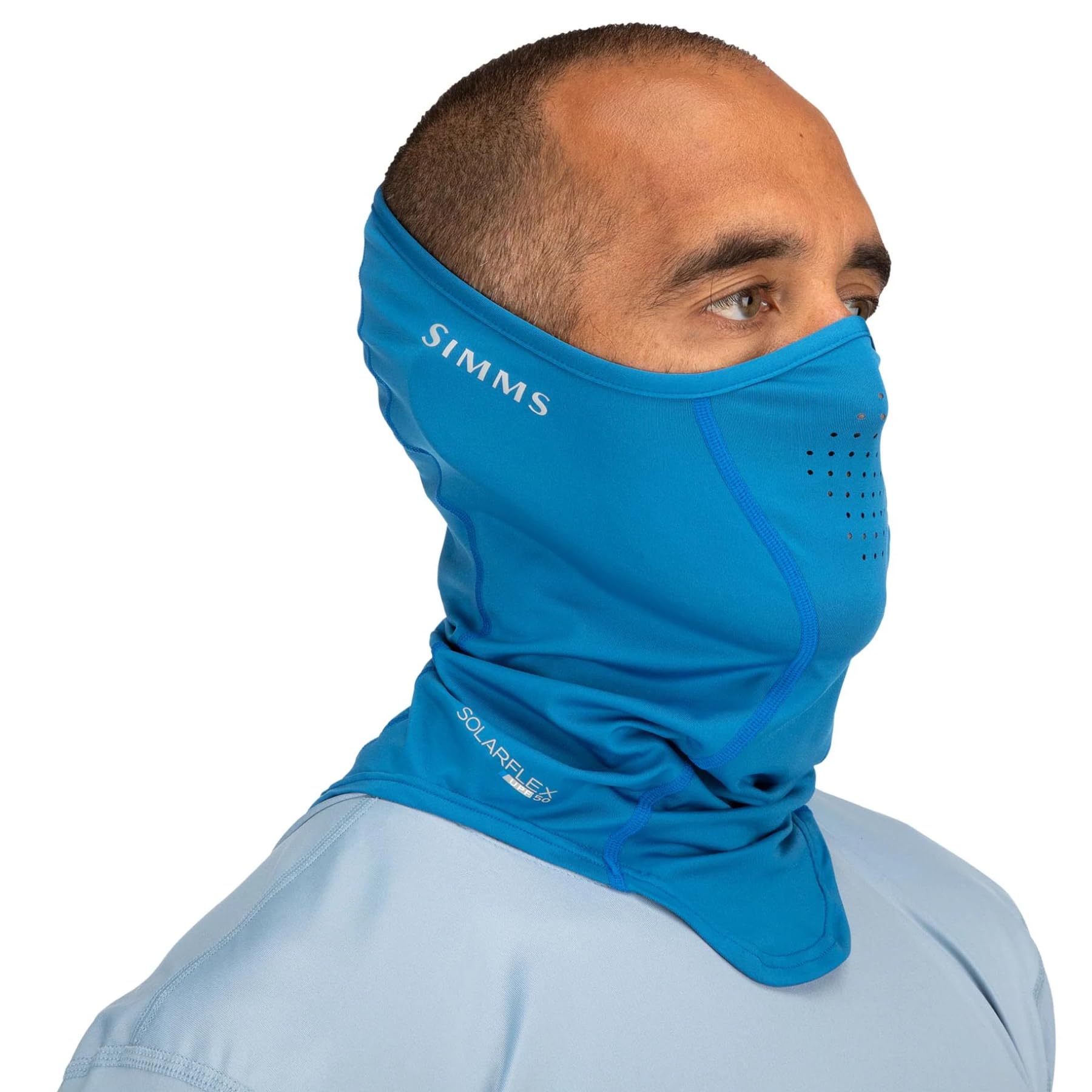 Simms UPF 50+ SunGaiter - Advanced Protection Neck Gaiter with Breathing Holes, Lightweight & Quick-Drying, Ideal for Anglers & Outdoor Enthusiasts (Meridian, One Size)