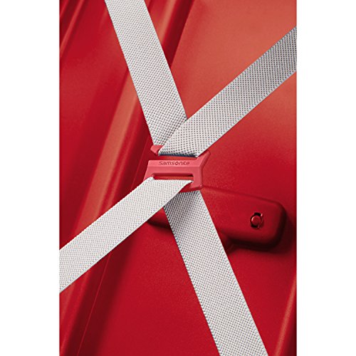 Samsonite S'Cure Hardside Luggage with Spinner Wheels, Crimson Red, Checked-Large 28-Inch