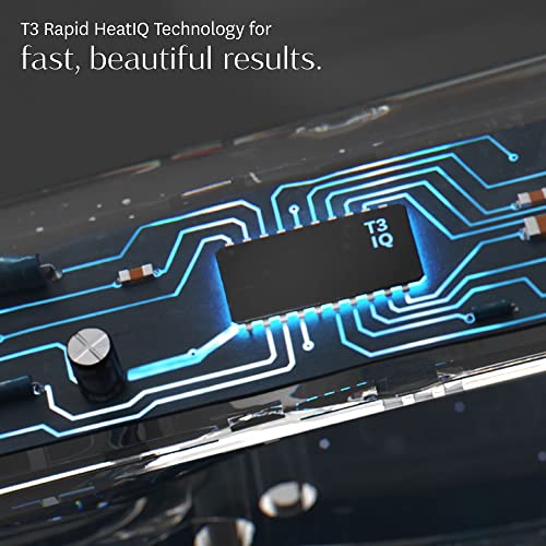 T3 Lucea ID Digital Ceramic Flat Iron with Touch Interface Interactive HeatID Technology for Automatic Heat Setting Personalization, White/Rose Gold, 1"