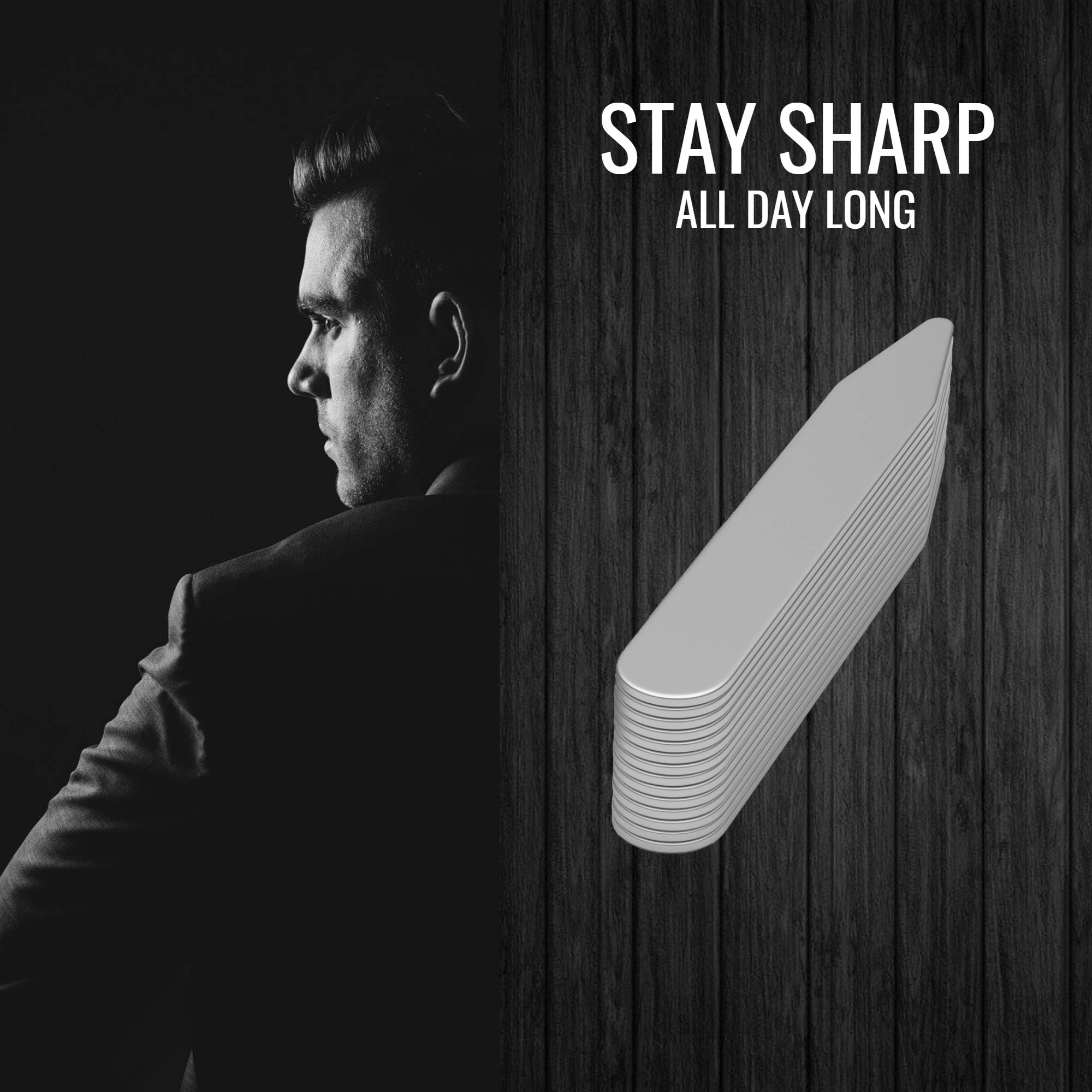 Quality Stays Metal Collar Stays for Men β 40 Collar Stays for Men's Dress Shirts - 4 Sizes