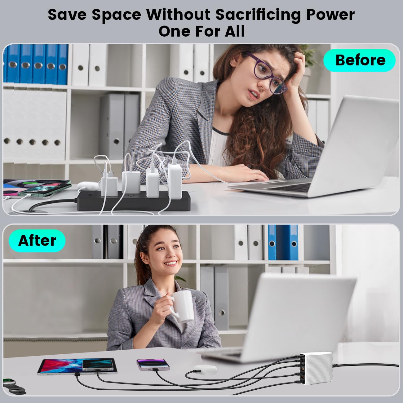USB C Charger,210W USB C Charging Station 7-Port Fast Charger USB C Charger Block 65W USB-C Laptop Charger USB C And A For MacBook Pro/Air, Pad Series,iPhone 14/13/Pro/13Pro Max/12 Samsung Galaxy Note