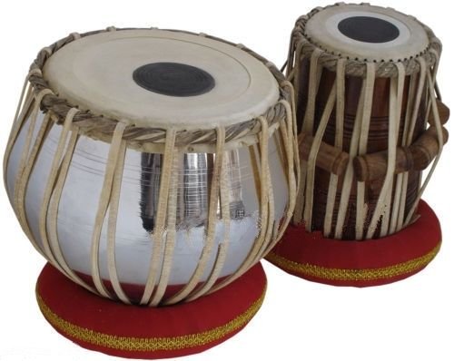SHREYAS Student Tabla Drum Set, Basic Tabla Set, Steel Bayan, Dayan & Book, Hammer, Cushions & Cover - Perfect Tablas for Students and Beginners on Budget (PDI-IB) Tabla Drums, Indian Hand Drums