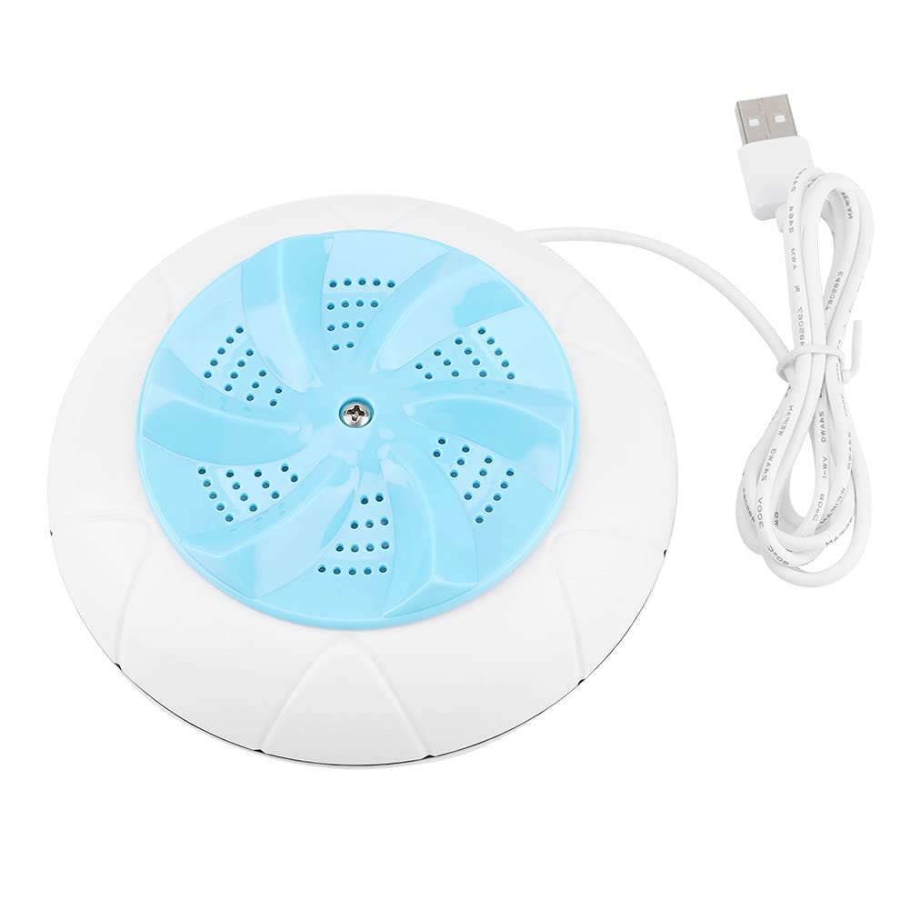 USB Mini Ultrasonic Washing Machine Turbine Cleaner Portable for Washing Machine Multifunction Travel Washing Device Tool for Clothes Fruit Vegetable Underwear Socks(Blue)