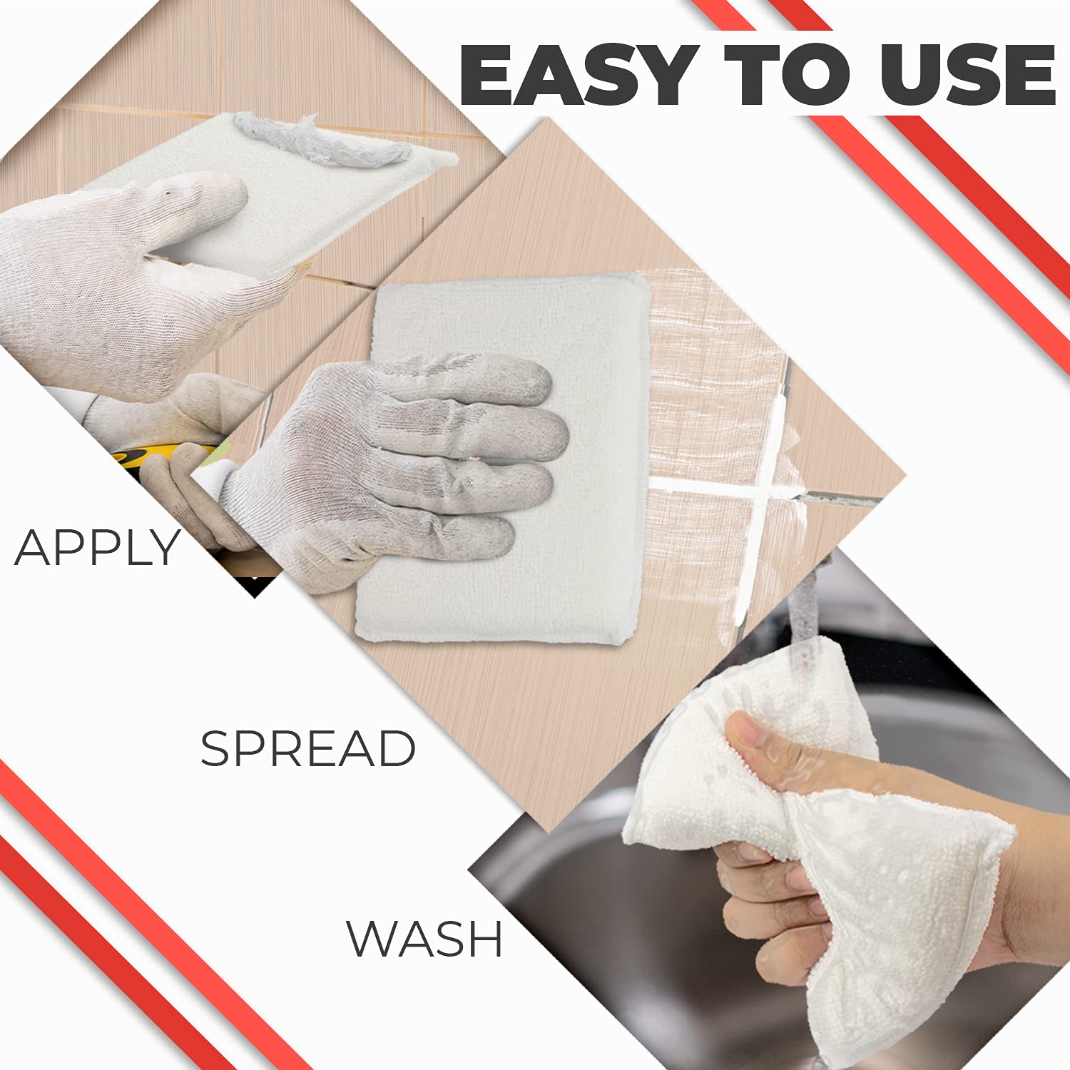 Tile Sealer and Grout Sealer Applicator Tool - Professional Grout Sealer and Tile Cleaner Pads - Microfiber Applicator Pad, Tile Grout Sealer Applicator, Stain Proof Sealer - Granite Sealer Countertop