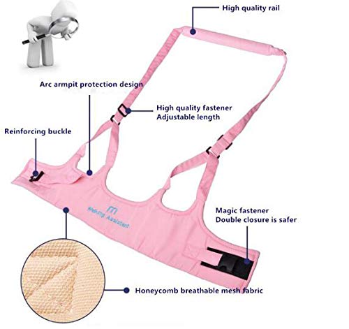 V-Shine Baby Walker, Handheld Kids Walker Harness, Breathable Adjustable Detachable Baby Walker Protective Belt, Safe Standing & Walk Tool-Help Baby Keep Balance Walk for 7-24 Month Old (Pink)