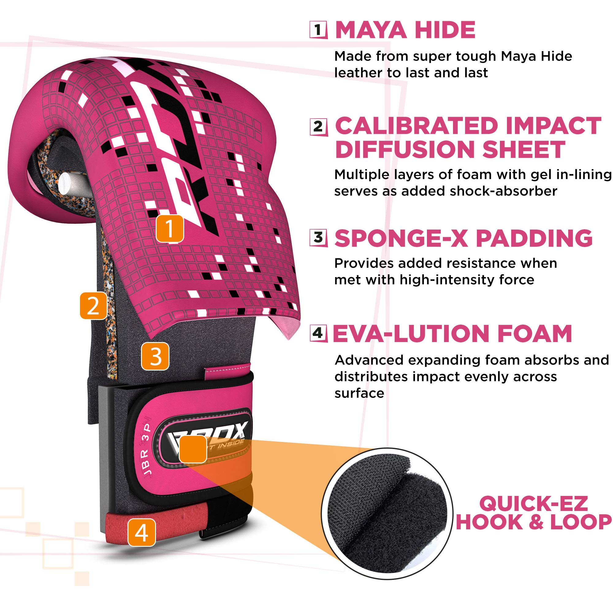 RDX Kids Boxing Gloves Maya Hide Leather 4oz Junior Punch Bag MMA Training Muay Thai Mitts