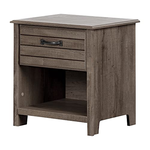 South Shore Ulysses 1-Drawer Nightstand Fall Oak