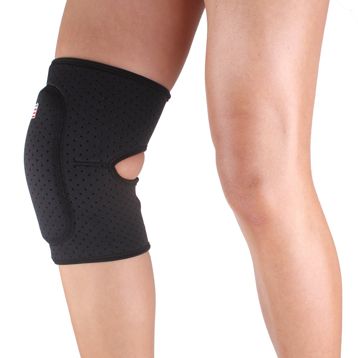 ShuoXin Thicken Breathable Sports Neoprene Knee Sleeve Compression Support Brace Knee Guard Protector Pad 1PCS - Black (L)
