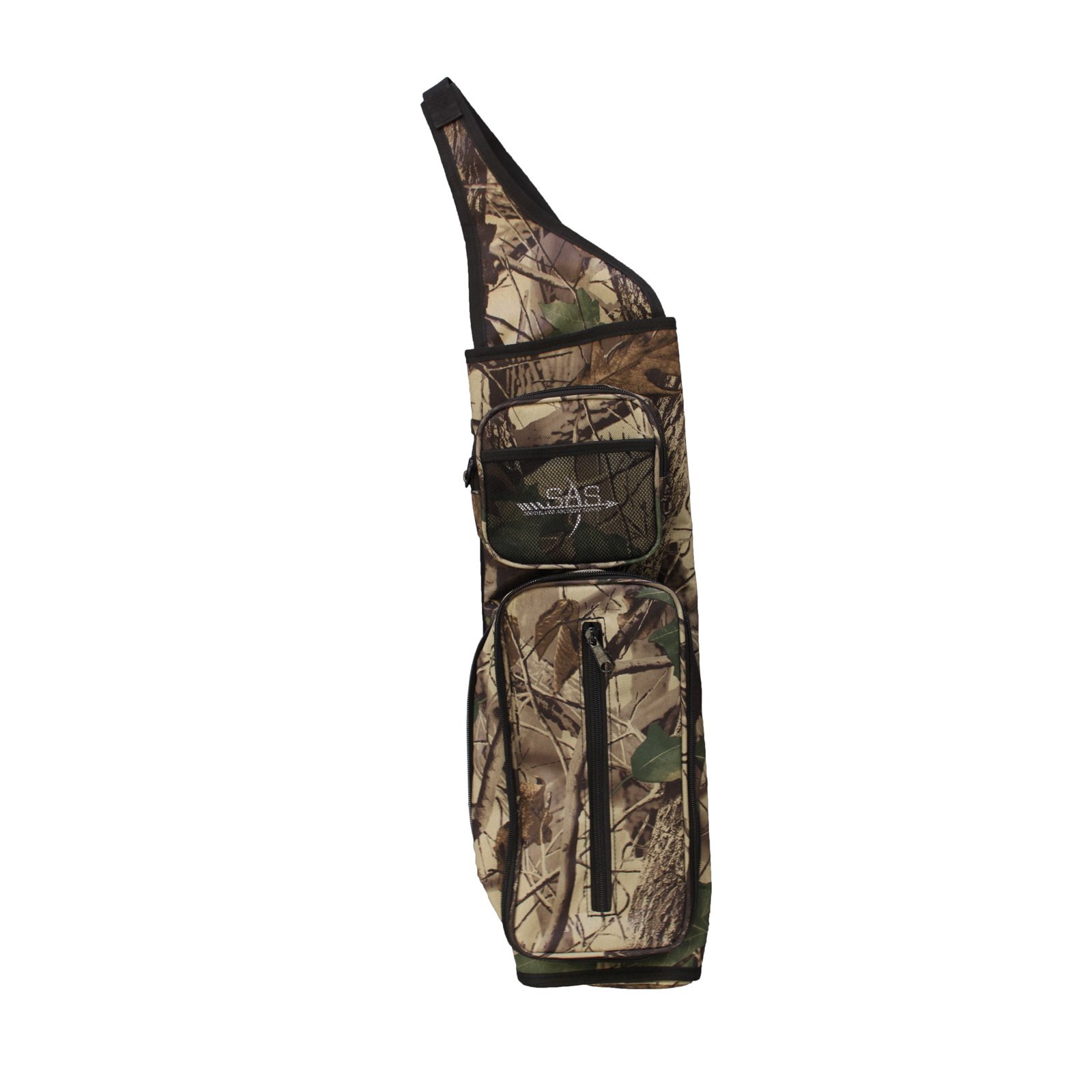 SAS Archery Back Arrow Quiver Hunting Target with Two Front Pockets (Camo, Right)