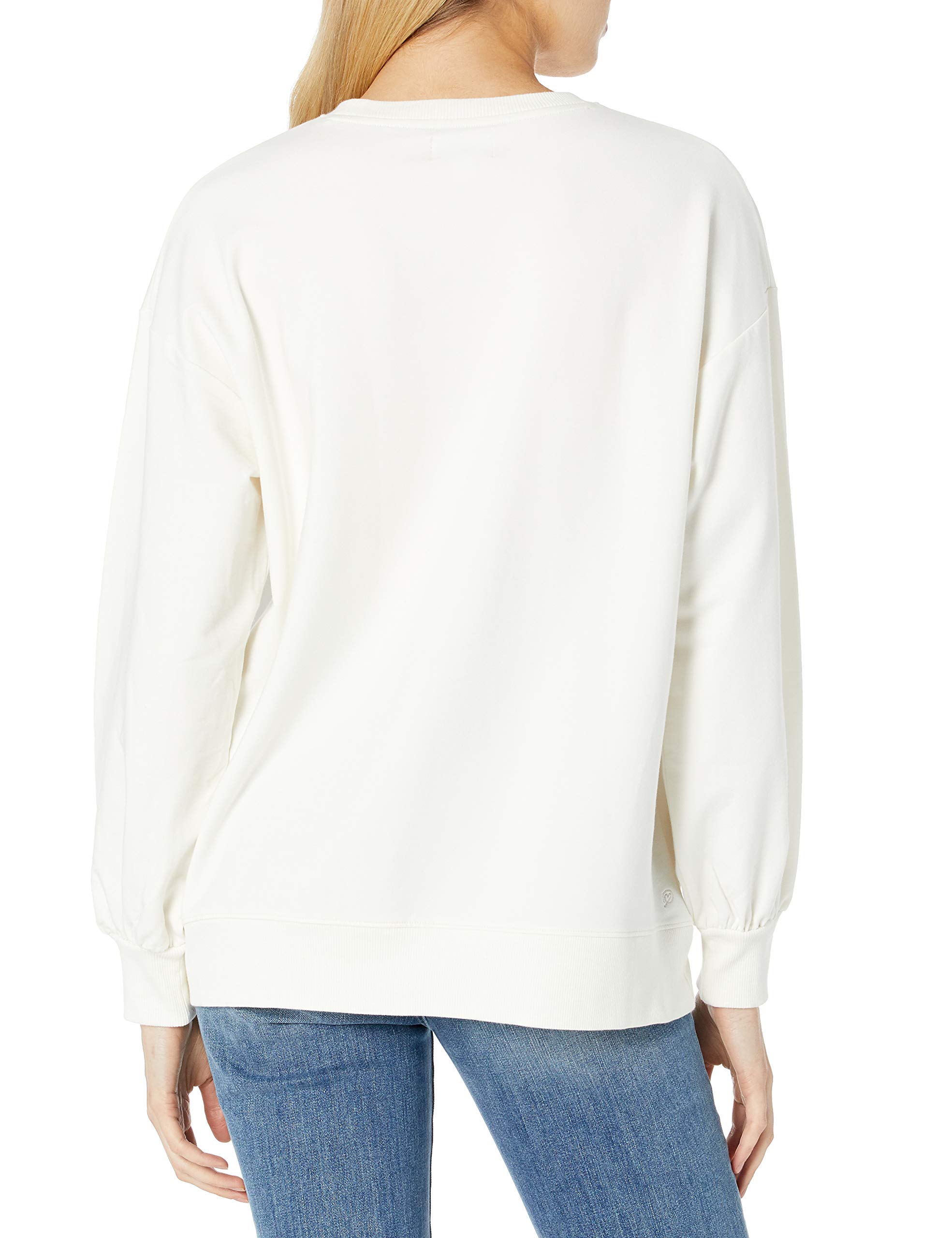 The Drop Women's Kiko Oversized Crew Neck Sweatshirt, Ivory, XL