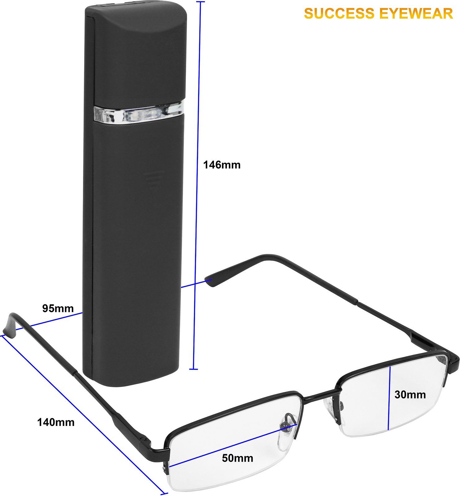 Reading Glasses 2 Pair Black and Brown with Cases Ultra Thin Lightweight Spring Hinge Glasses for Reading for Men and Women +1.75