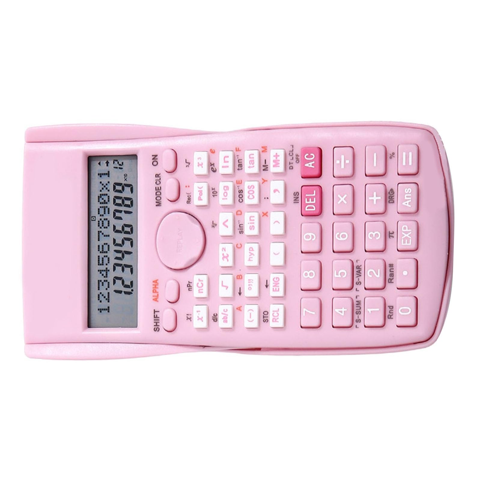 Scientific Calculator, 12 Bit Math Calculator with 240 Functions, Large Display, Sliding Hard Cover for Middle College Students Teachers (Blue)