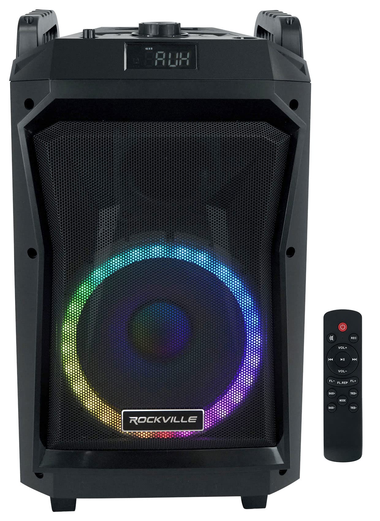Rockville RockNGo 800 10" Portable Wireless Bluetooth Speaker w/LED/Wheels/Loud!, Black